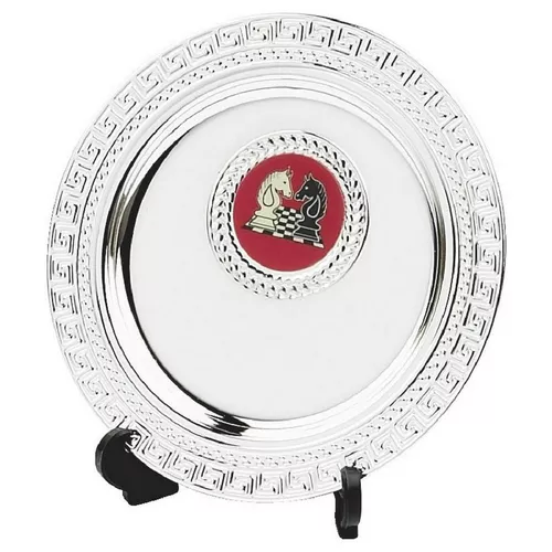 Silver Plate Salver Trophy with Stand | 100mm | , Buy Online in UK from ...