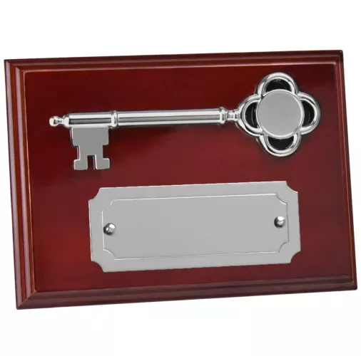 Silver Finish Key Plaque Award, Buy Online in UK