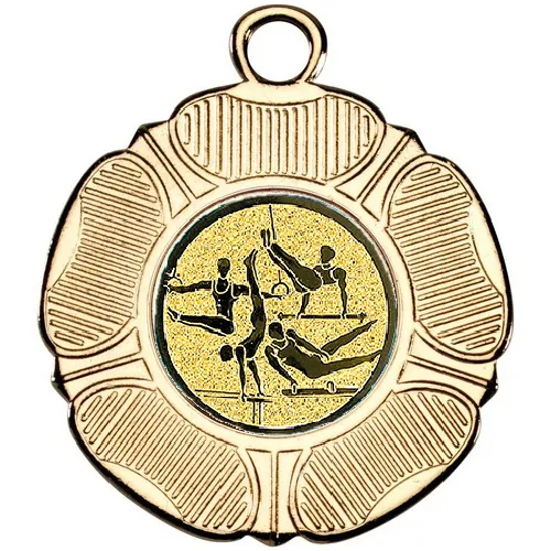 Gymnastics Tudor Rose Medal | Gold | 50mm, Buy Online in UK from Tower T...