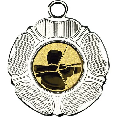 Archery Tudor Rose Medal | Silver | 50mm, Buy Online in UK from Tower Tr...