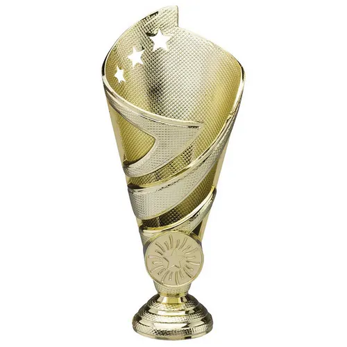 Hurricane Gold Plastic Cup Trophy | Heavy Marble Base | 170mm | E1408A,