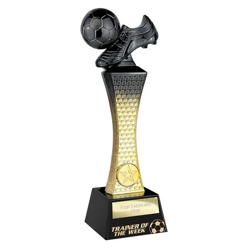 Raider Football Trophy | Trainer of Week | 260mm | Black & Gold, Buy Onl...