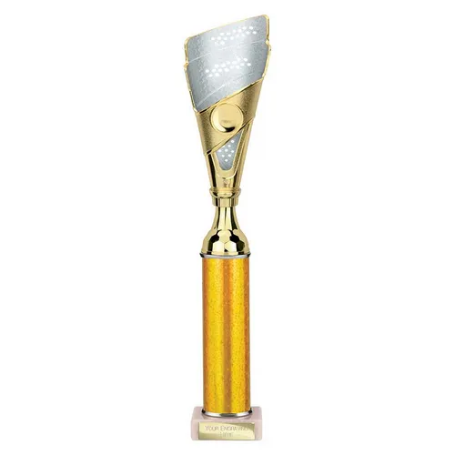 Predator Tube Trophy | Gold & Silver | 385mm, Buy Online in UK from Towe...